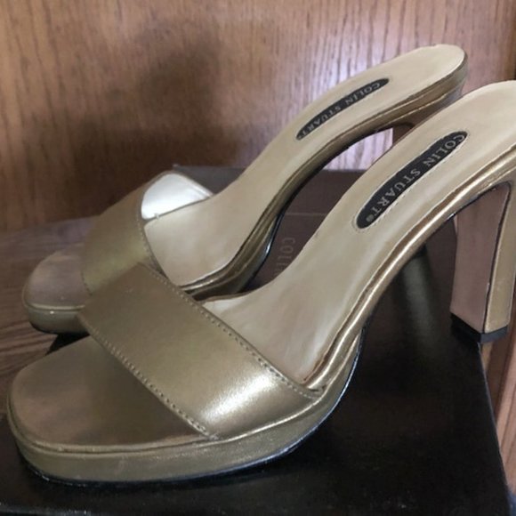 Colin Stuart | Shoes | Colin Stuart Gold Mule | Poshmark